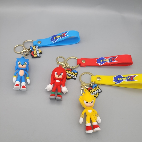 Storage & Organization | 3 Sonic The Hedgehog 3d Figure Keychains Sonic ...
